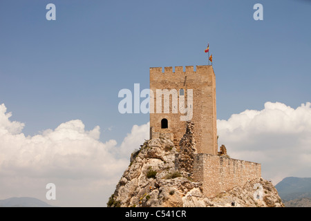 Sax Castle in Sax, Murcia, Spain. It is Islamic in origin and built in ...