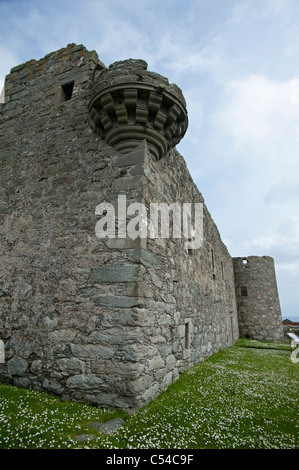 The remains of the Muness Castle on Unst, one of the Northern Isles of ...