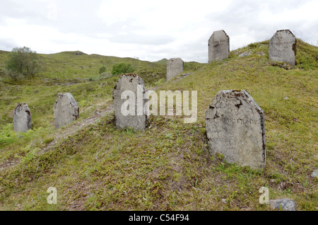 The graves of navvies who died during the construction in the early ...