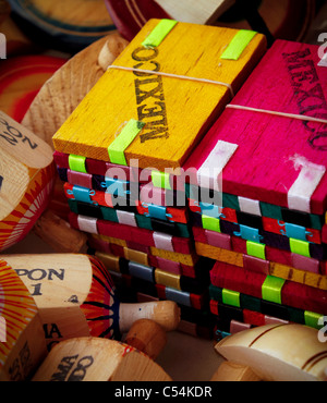 Colorful Mexican tablitas on display at open market Stock Photo - Alamy