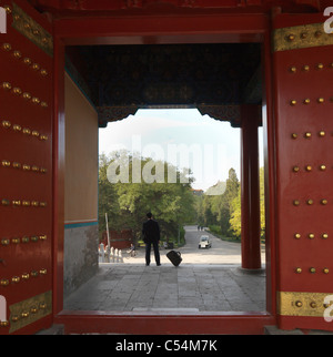Architectural detail of Xihe Gate, Forbidden City, Beijing, China Stock ...