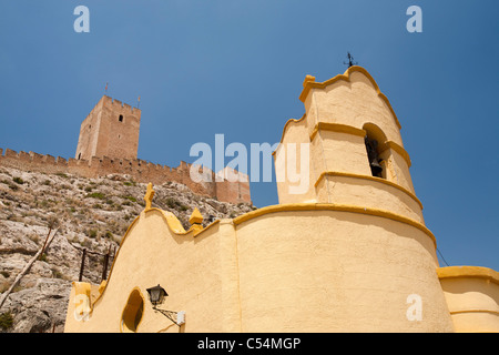 Sax Castle in Sax, Murcia, Spain. It is Islamic in origin and built in ...