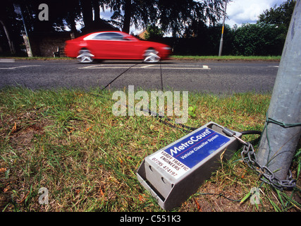 electronic meter and road cable sensor's recording passing traffic on ...