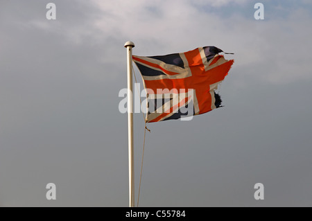 ripped and torn Union Jack flag Stock Photo - Alamy