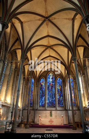 Trinity Chapel in Salisbury Cathedral Church, England, UK Stock Photo ...
