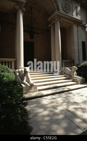The Morgan Library & Museum with Lion Sculptures by Edward Clark Potter ...