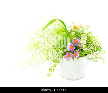 Beautiful spring flowers in vase on home interior background Stock ...