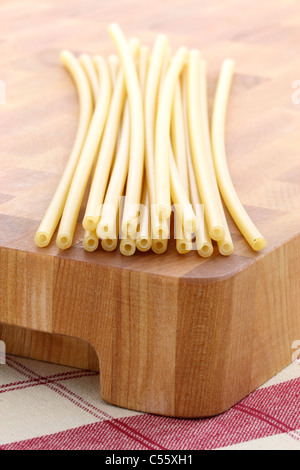 beautiful fresh and raw wholegrain bucatini ,thick, corkscrew shaped ...