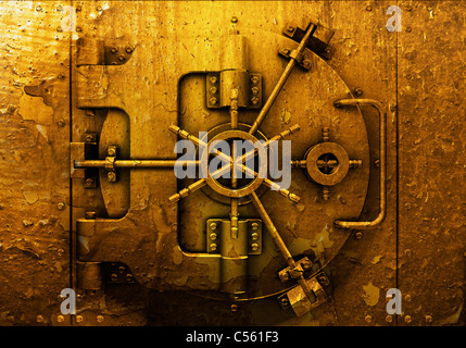 Grunge style bank vault background Stock Photo - Alamy