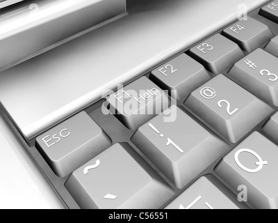3D render of the F1 help key Stock Photo - Alamy