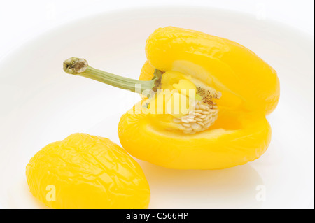 vegetable, cut, cross-section, paprika, peppers, longitudinal section ...