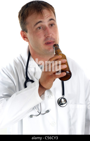 medical staff with a serious alcohol addiction problem Stock Photo - Alamy