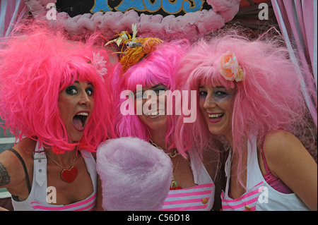 Candy floss stall on Brighton Palace pier, in the coastal town of ...