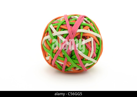 Ball of elastic bands Stock Photo - Alamy