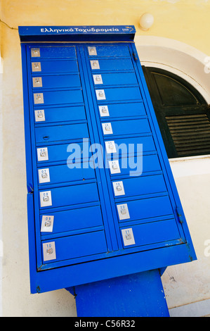 Greek post office boxes Stock Photo - Alamy