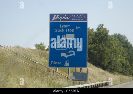 Cheshire England UK M56 Motorway Junction sign showing information to ...