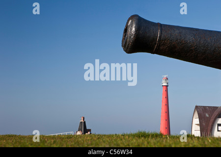 The Netherlands, Den Helder, lighthouse and cannon Stock Photo - Alamy