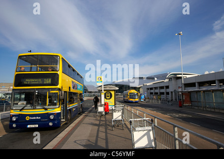 dublin local bus at bus terminal at dublin airport republic of ireland ...