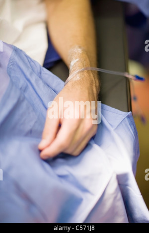 Arm of patient with drip Stock Photo - Alamy