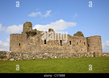 Ruins of 16th century medieval Muness Castle managed by Historic ...