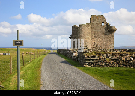 Ruins of 16th century medieval Muness Castle managed by Historic ...