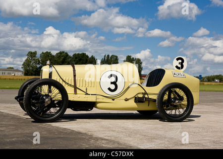 Alvis 12/50 200 mile race car in the village of Cawood, North Yorkshire ...