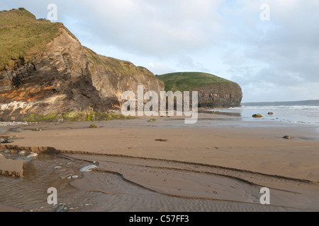 Druidston Haven Beach at dusk, Pembrokeshire Coast NationaRM Park ...