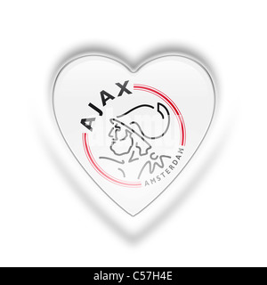 AFC Ajax Amsterdam logo emblem flag symbol icon Stock Photo - Alamy