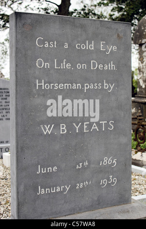 Tombstone and Grave of W B Yeats at Drumcliff, Sligo Ireland Stock ...