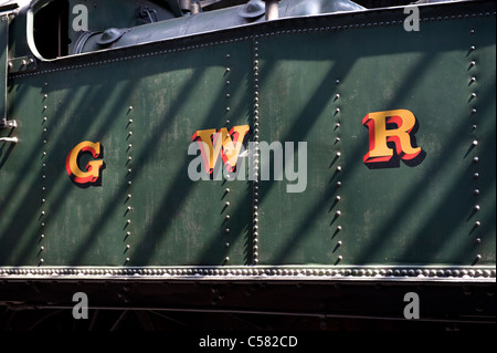 GWR - Great Western Railway lettering on wartime black painted tender ...