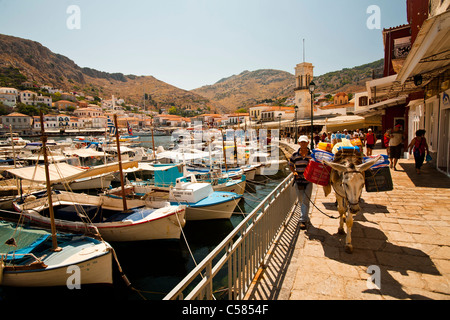 Hydra Port at Hydra Island, Greece Stock Photo - Alamy