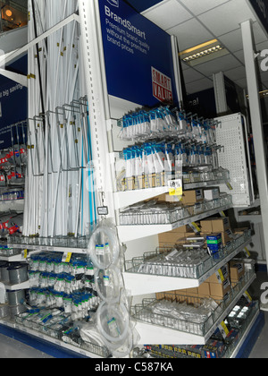 Electrical Fittings On Shelves In D.I.Y Store Cables, Sockets, Switches ...