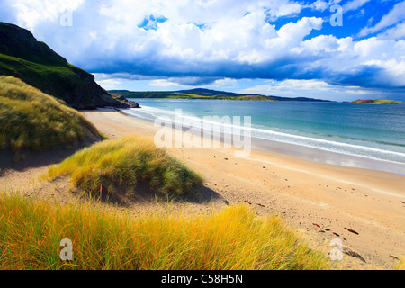 Evening, bay, Coldbackie, Coldbackie Bay, cliff, rock, body of water ...