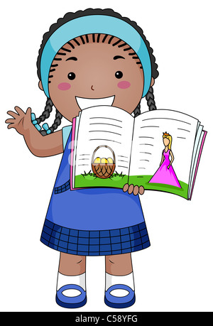 Illustration of a Kid Telling a Story Stock Photo - Alamy