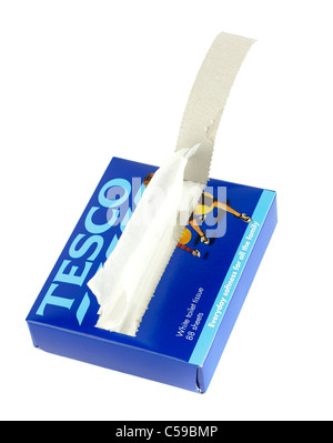 Box of 88 sheets of Tesco white family toilet tissues Stock Photo - Alamy