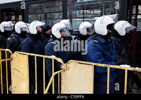 Riot police officers ready to prevent provocations at Commemoration of ...