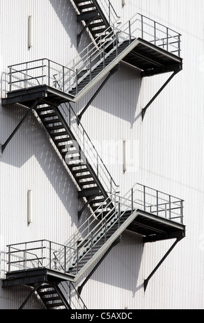Fire Escape External Steel Metal Stairs Structure at Building Stock ...