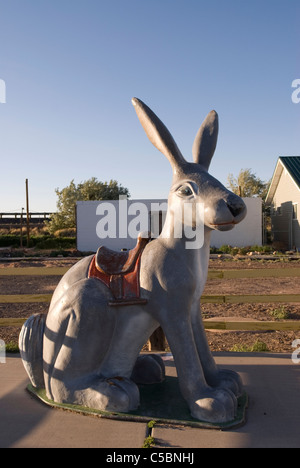 Iconic Jack Rabbit Trading Post sign with a giant jackrabbit graphic in ...