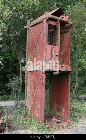 Pit cage from Donisthorpe mine Stock Photo - Alamy