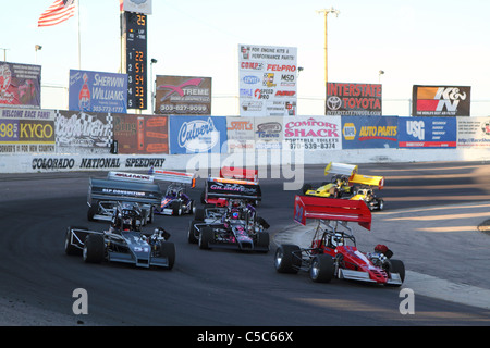 Denver, Colorado - A series of ERA Supermodified race cares are at the ...