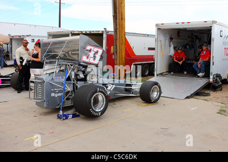 Denver, Colorado - A series of ERA Supermodified race cares are at the ...