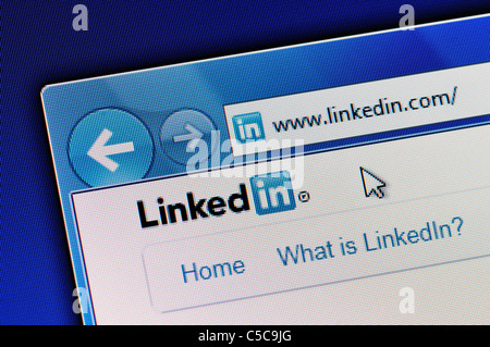 Linkedin computer screen close up Stock Photo - Alamy