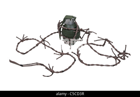 Green retro military grenade for blowing up things - Path included ...