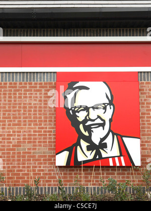 The iconic Kentucky fried chicken, KFC, logo bearing the image of ...