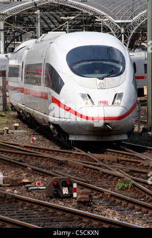 German high speed train ICE at Leipzig Central Station Stock Photo - Alamy