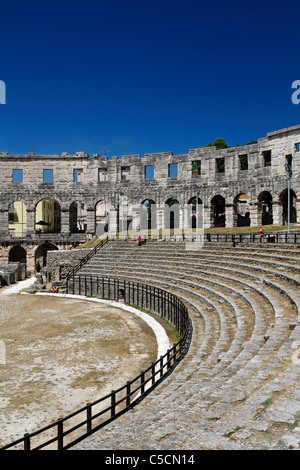 The roman amphitheatre at Pula Stock Photo - Alamy