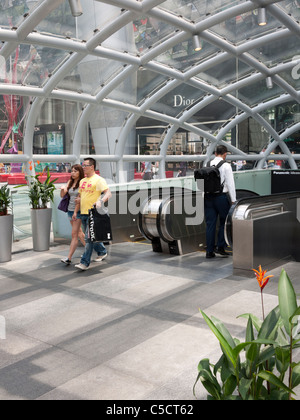 Entrance to MRT station at ION Orchard Mall, in the shopping district ...