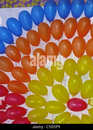 Colorful Balloons displayed on a board, Game Stock Photo - Alamy