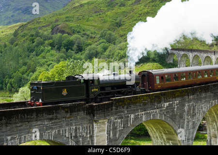 Glenfinnan Viaduct With steam train Stock Photo - Alamy