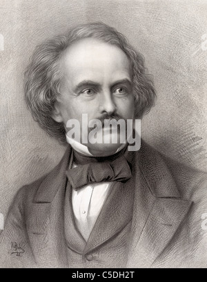 Nathaniel Hawthorne, 1804 -1864. American author Stock Photo - Alamy